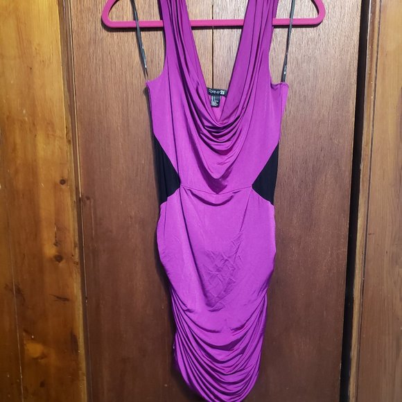 Forever 21 | Dresses | Silky Mini Dress With Seethrough Cut Out | Poshmark